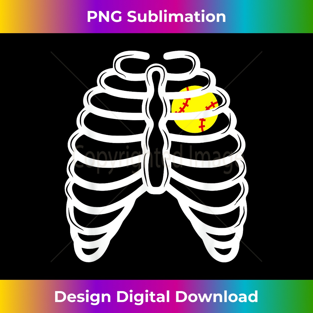 Softball Heart In Skeleton Rib cage - Halloween - Artisanal | Inspire ...