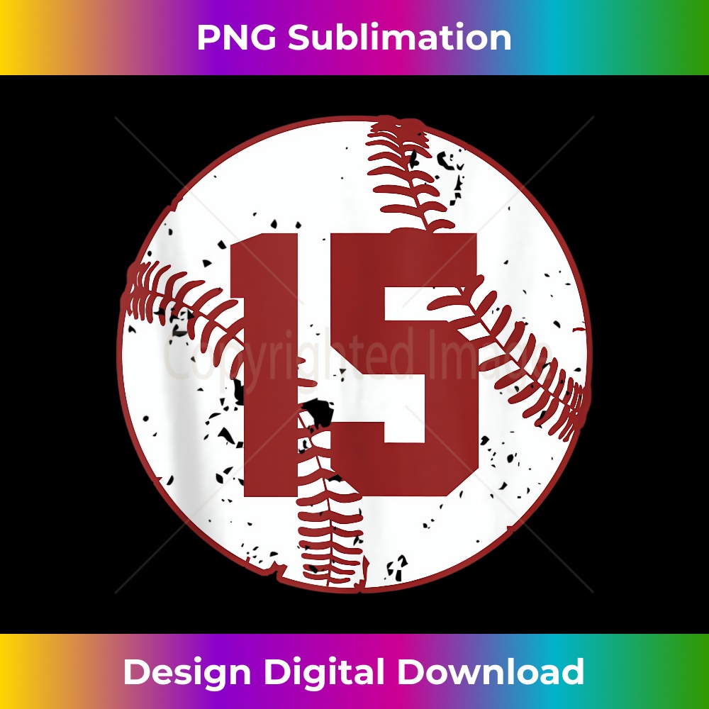 Vintage Baseball Number 15 Cool Softball Mom - Artisanal Sub | Inspire ...