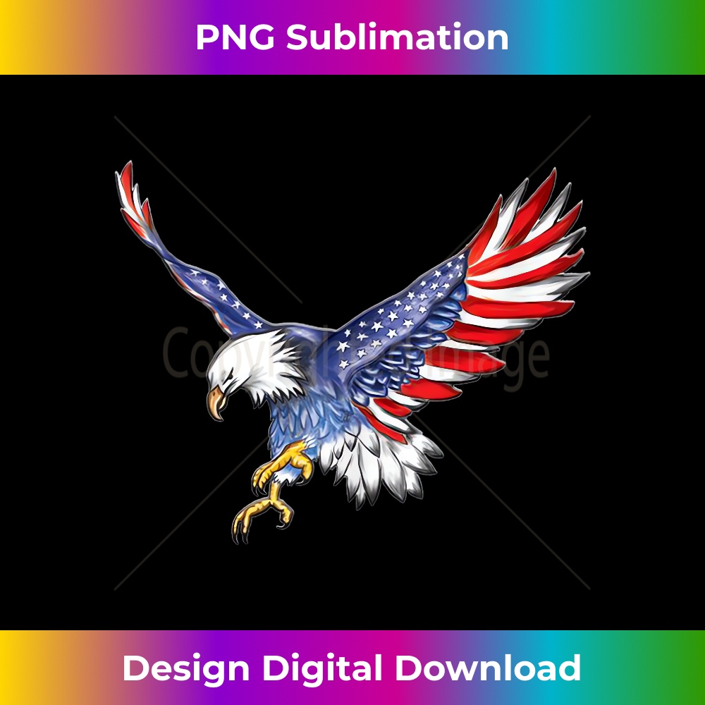 USA Flag Bald Eagle with American Flag - Luxe Sublimation PN | Inspire Uplift