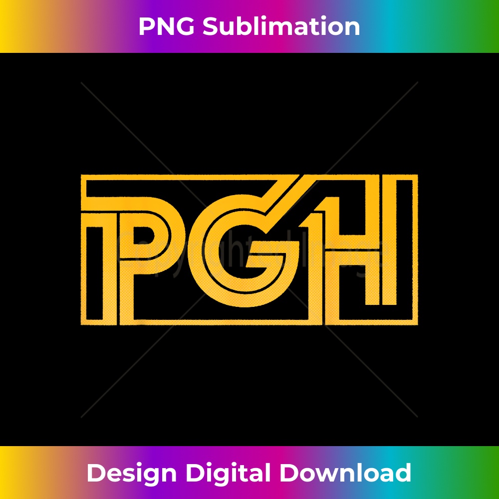Retro PGH Yellow Pittsburgh Box Logo - Deluxe PNG Sublimatio | Inspire ...