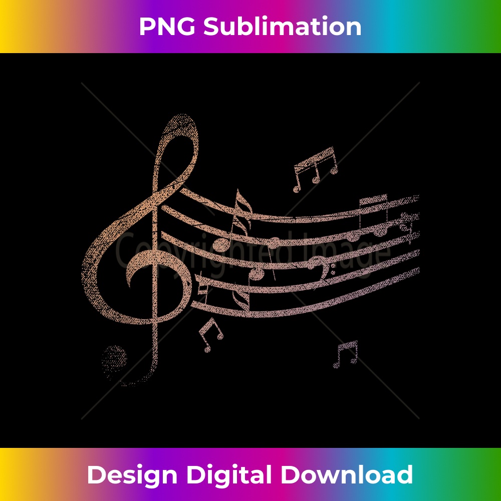 Colorful Musical Notes Treble Clef - Luxe Sublimation PNG Do - Inspire ...