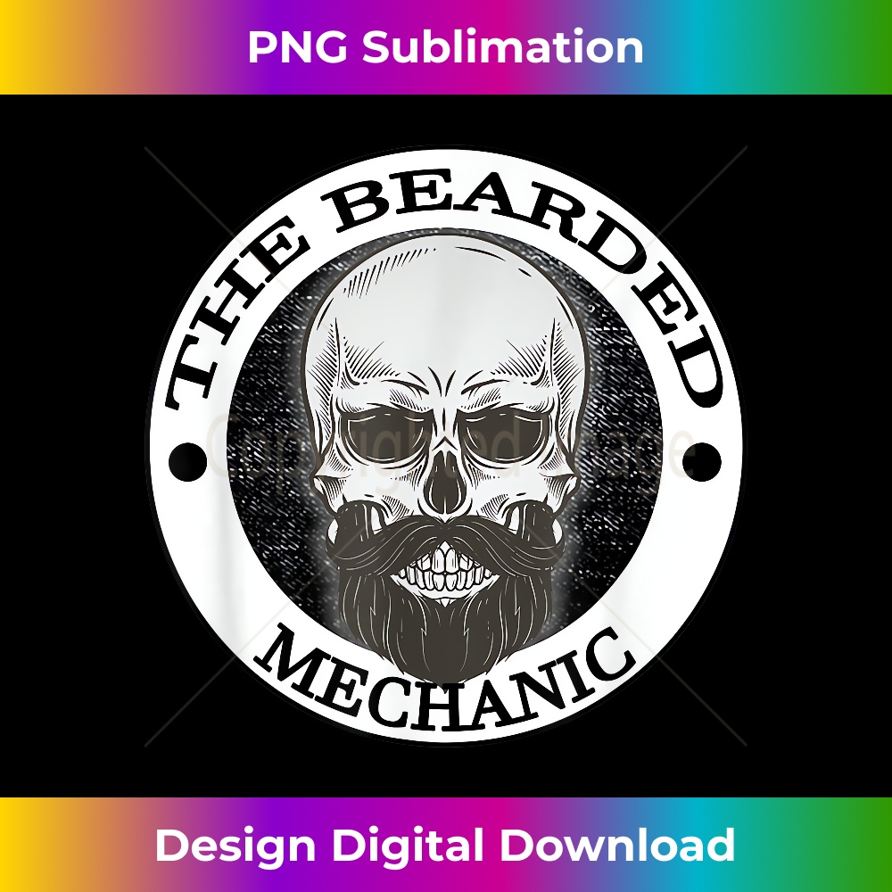 Funny The Bearded Mechanic Skull - Vibrant Sublimation Digit | Inspire ...