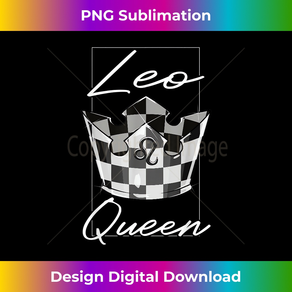Leo Queen Zodiac Sign With Checkerboard Pattern Crown - Futu | Inspire ...