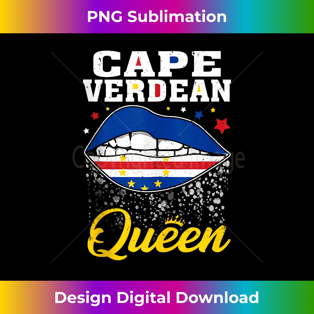 Cape Verdean Queen Cape Verde Flag Lips BHM BLM Black Girls | Inspire Uplift