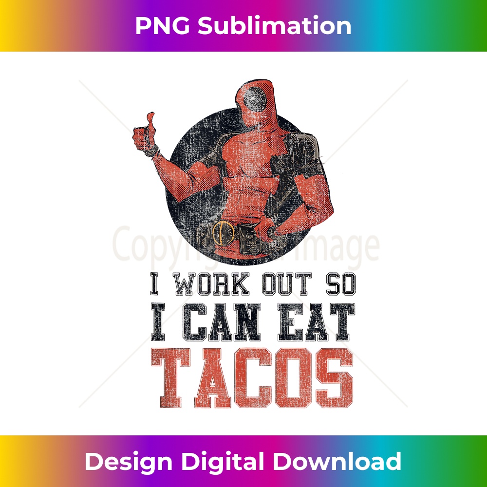 Marvel Deadpool I Workout So I Can Eat Tacos Circle Portrait | Inspire ...