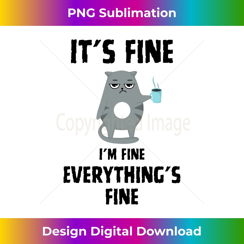 Itu2019s Fine Iu2019m Fine Everything Is Fine Sad Cat Long S | Inspire ...