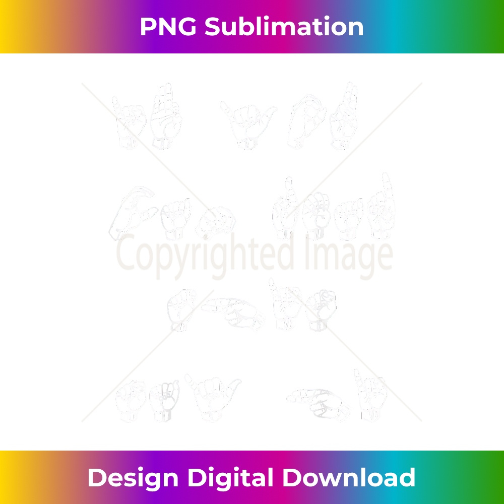ASL (American Sign Language) - Contemporary PNG Sublimation | Inspire ...