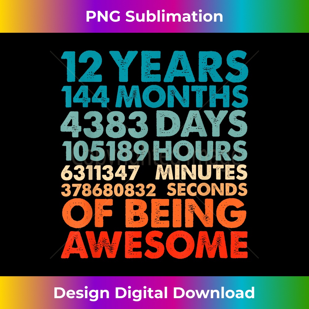 12 Years 144 Months Of Being Awesome 12th Birthday Boys - Bo | Inspire ...