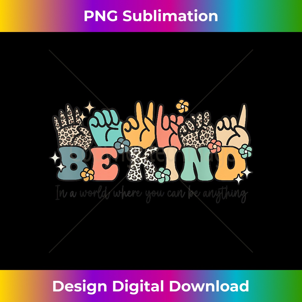 Groovy Be Kind Sign Language ASL Autism Awareness Inclusive | Inspire ...