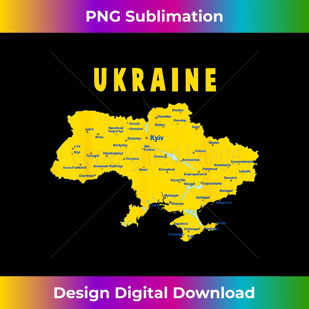 Illustrated map of Ukraine, the major cities and lakes - Boh - Inspire ...