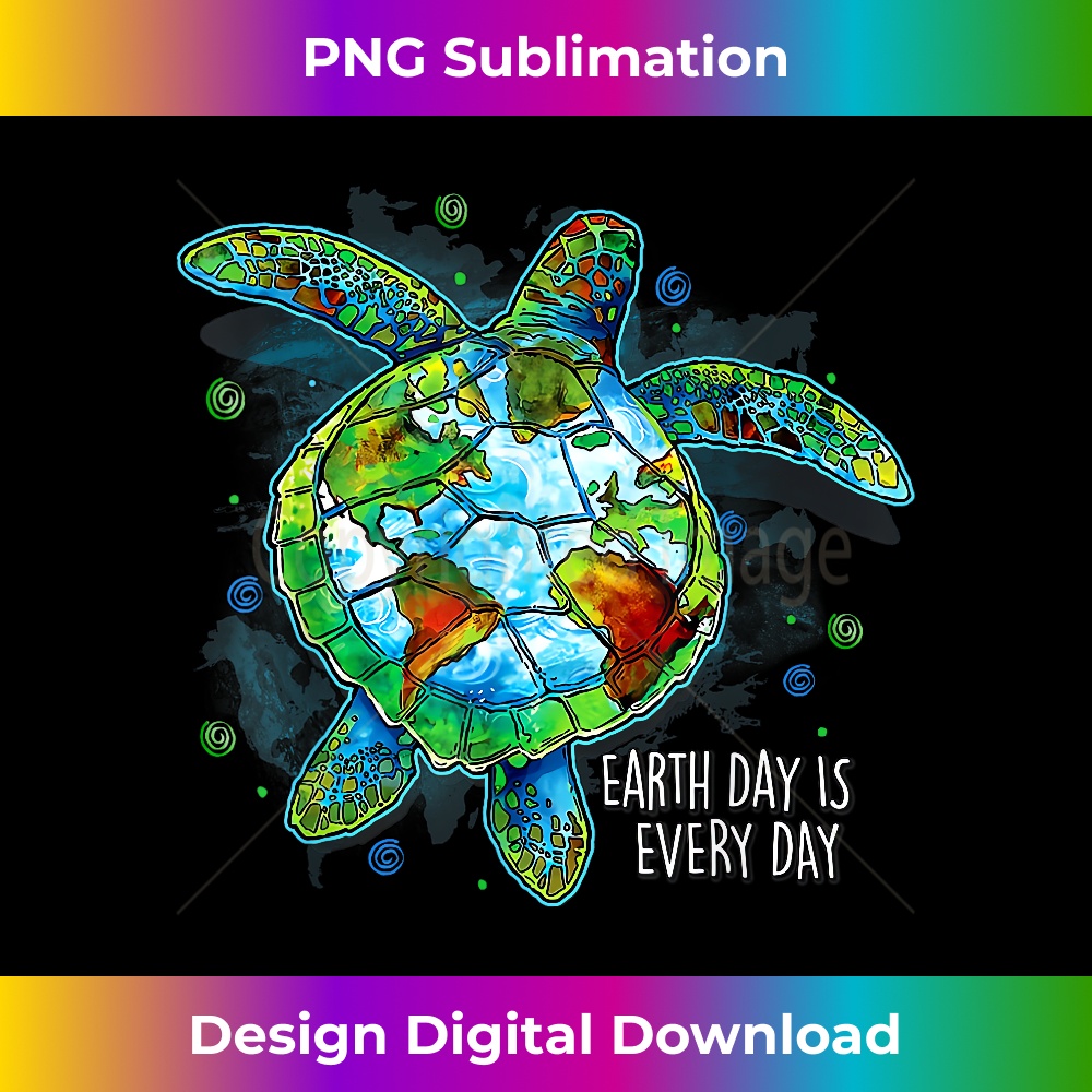 Earth Day Is Every Day Funny Sea Turtle Animal Saving Earth | Inspire ...