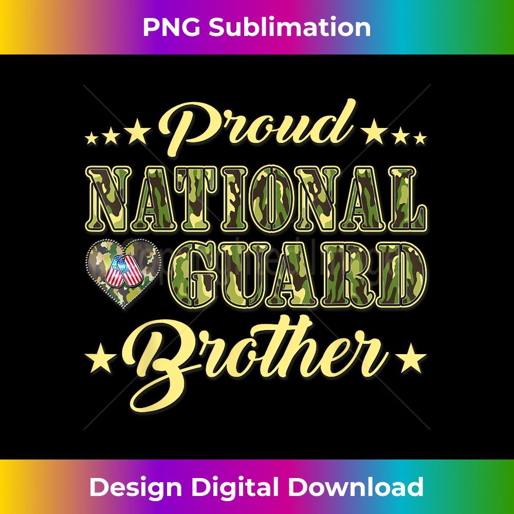 Proud National Guard Brother Dog Tags Heart Military Sibling | Inspire ...