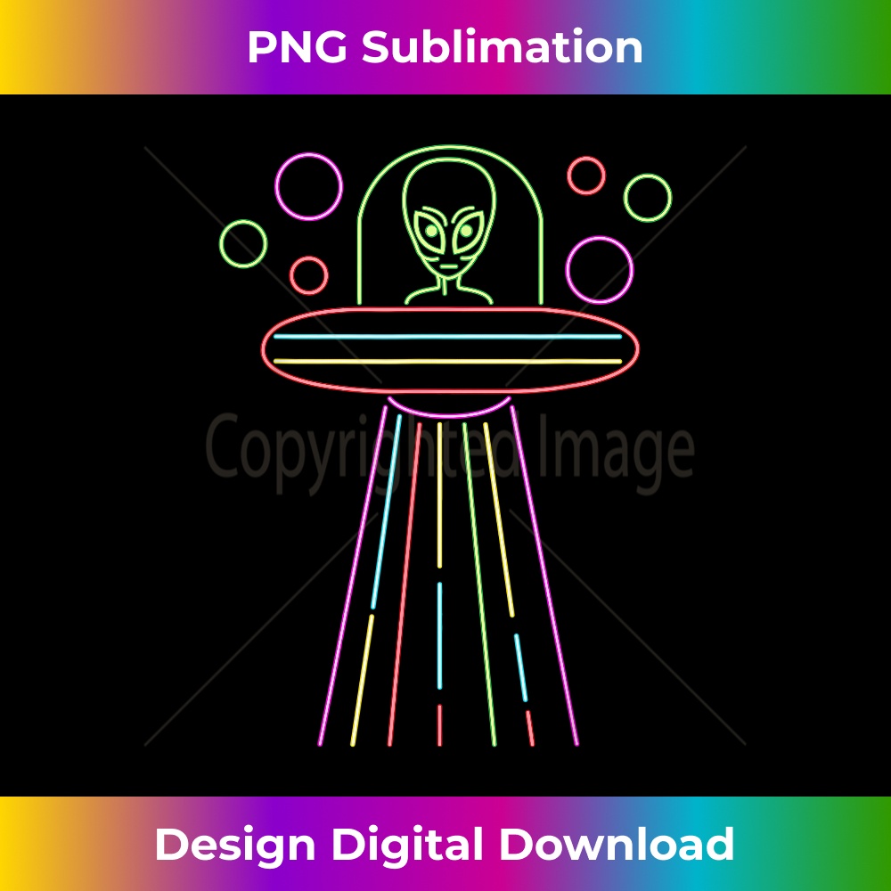 Neon Lights UFO Abduction Extraterrestrial Alien Believer - | Inspire ...