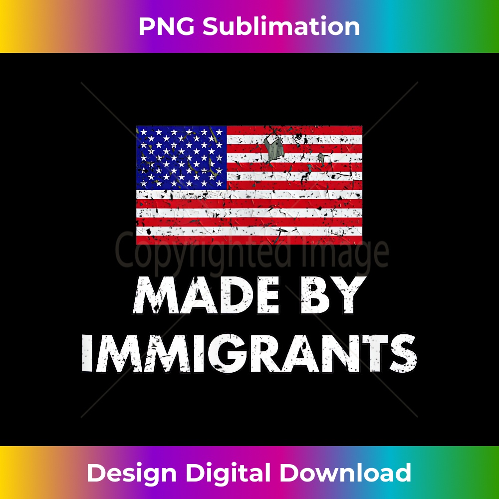Made By Immigrants Americian Flag Immigration - Edgy Sublima | Inspire ...