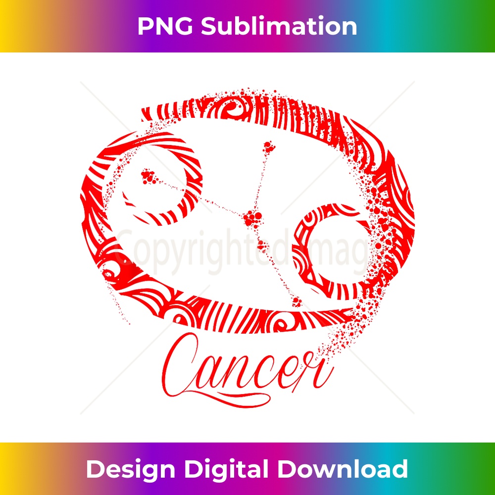 Red Cancer Zodiac Sign Symbol Stars June July Birthday Star | Inspire ...