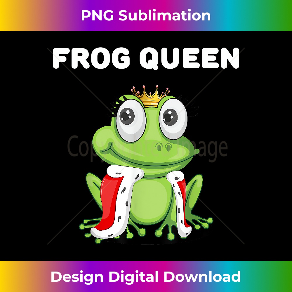 Frog Queen Girls Frog T s Frog - Luxe Sublimation PNG Down | Inspire Uplift