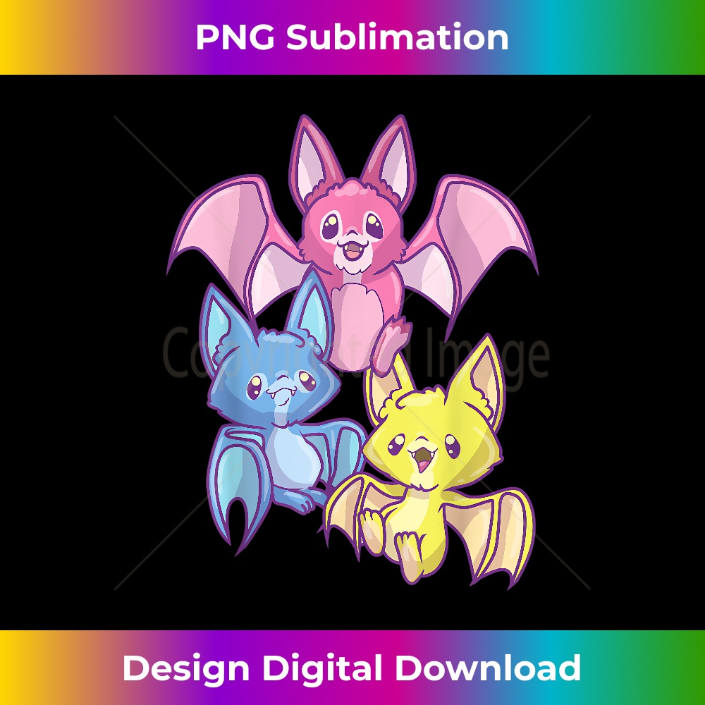 Pansexual Kawaii Bat, Pastel Goth Bat Subtle Pan Pride - Art | Inspire ...