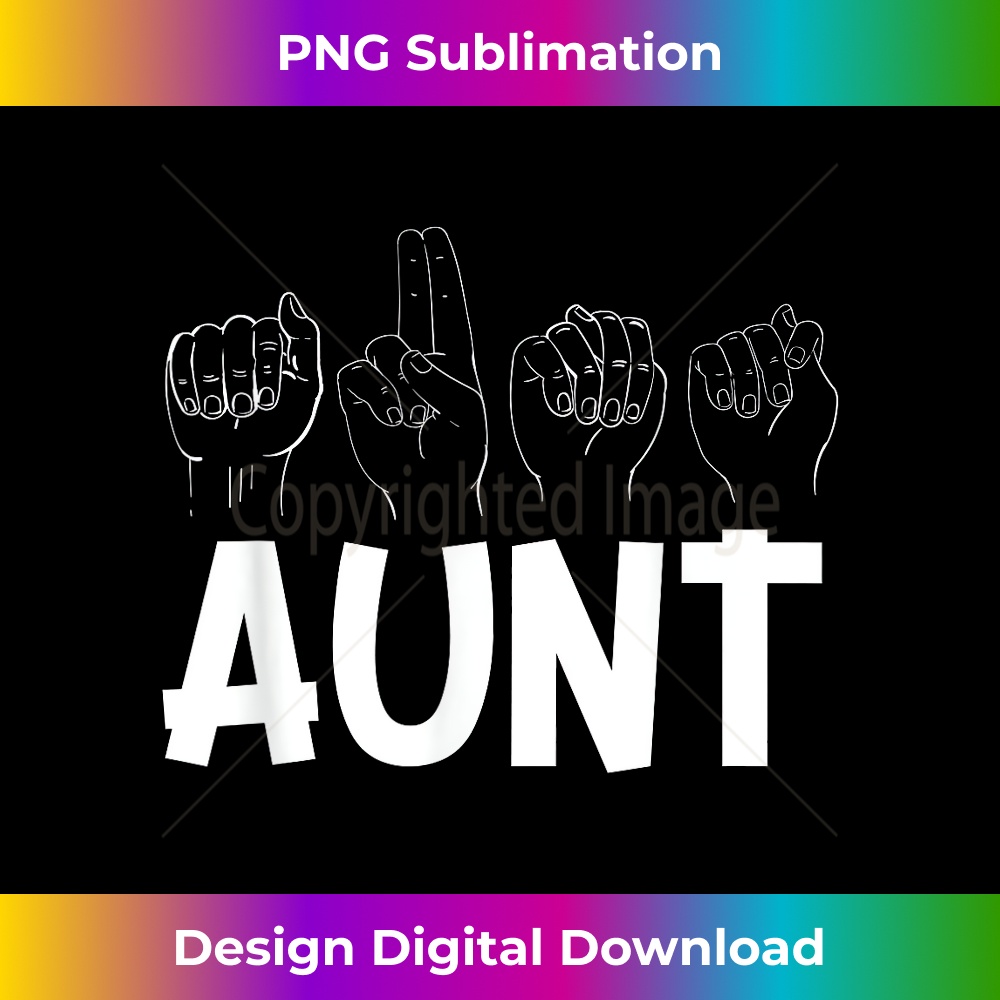 ASL Aunt Sign Language Pride Cute ASL Themed - Urban Sublima | Inspire ...