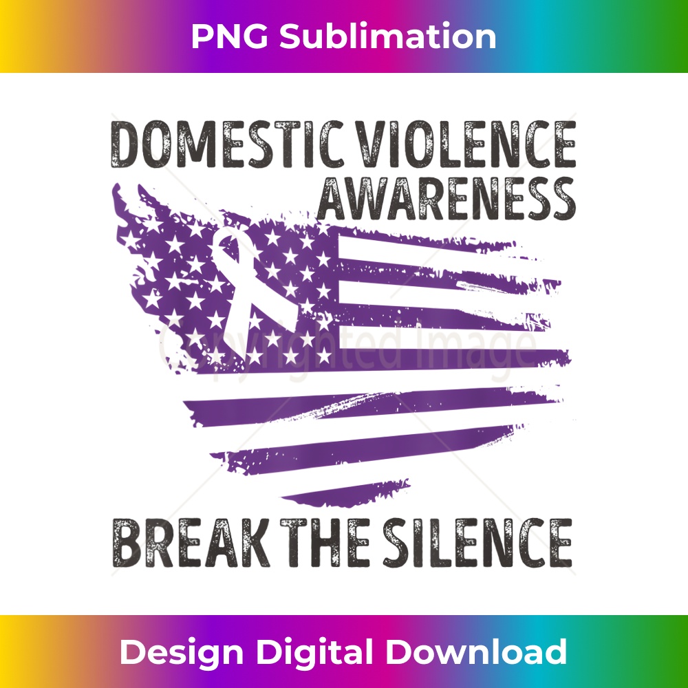 Domestic Violence Awareness Break The Silence Ribbon Flag - | Inspire ...