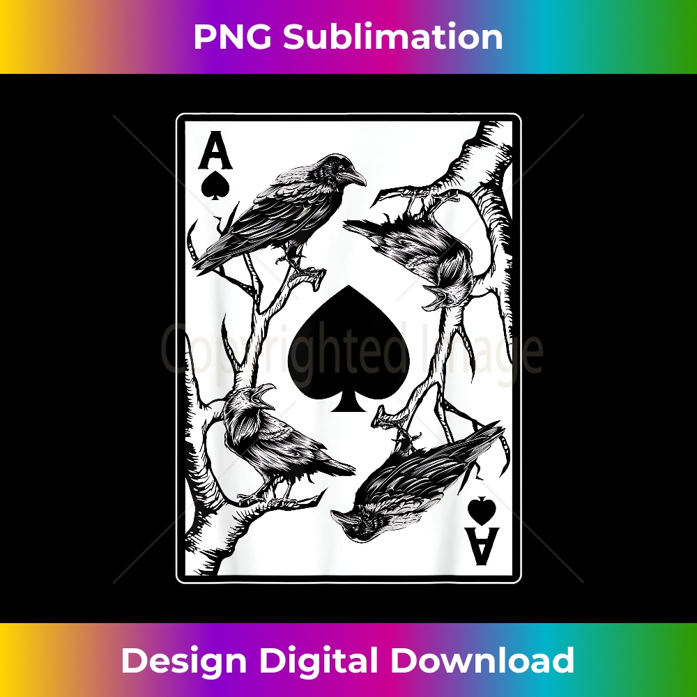 Crow And The Ace Of Spade Occult Death Aesthetic Tarot Card | Inspire ...