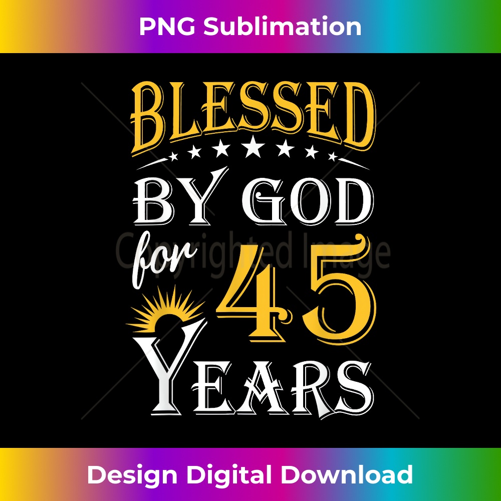 Vintage Blessed by God for 45 years Happy 45th Birthday - So | Inspire ...