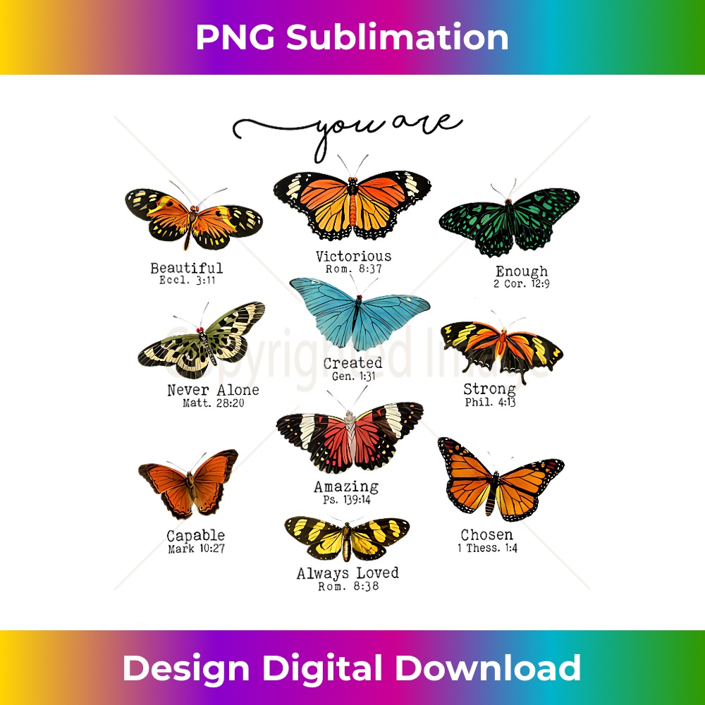 You Are Beautiful Christian Bible Verse Butterfly Religious | Inspire ...