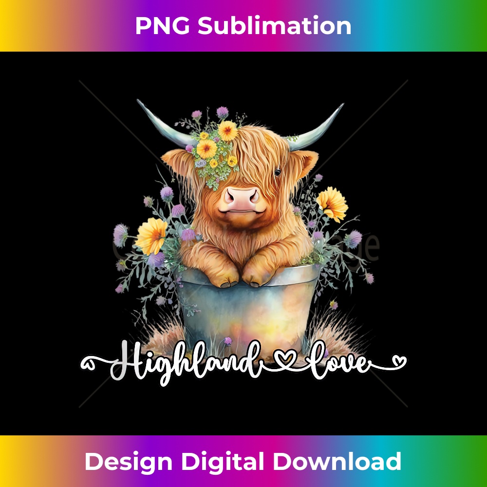 Cute Baby Highland Cow Calf Highland Love Spring Pastel - Lu | Inspire ...