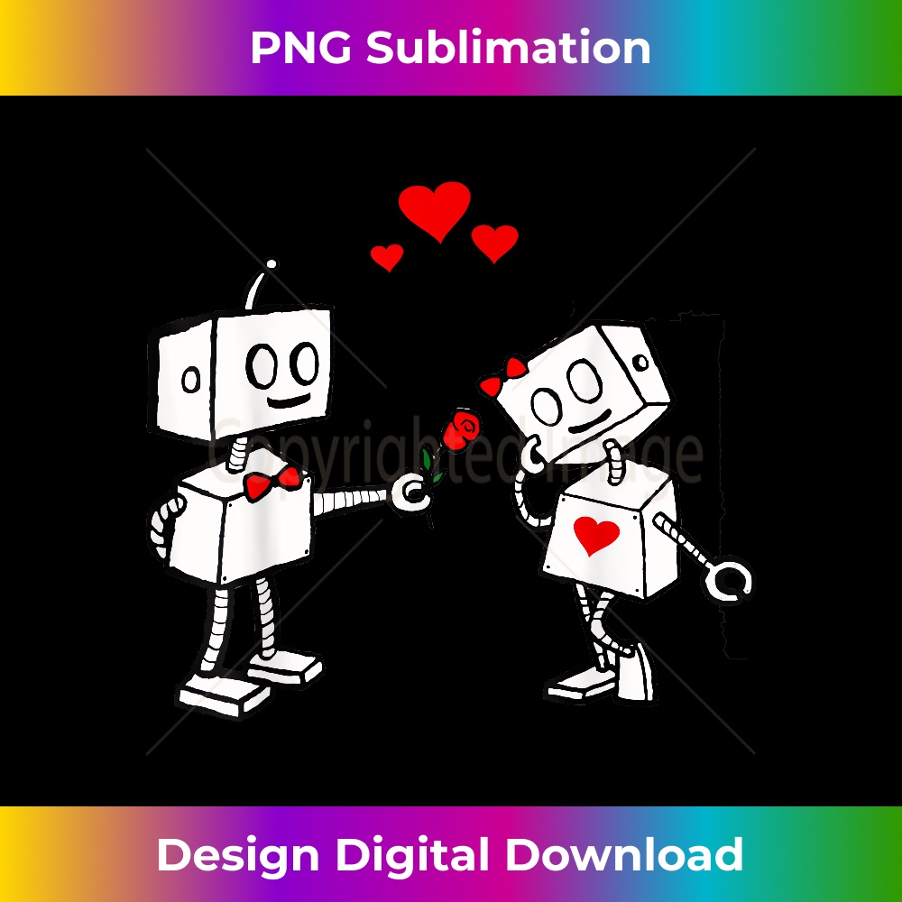 Valentines Day Robots Couple Love Story - Crafted Sublimatio | Inspire ...