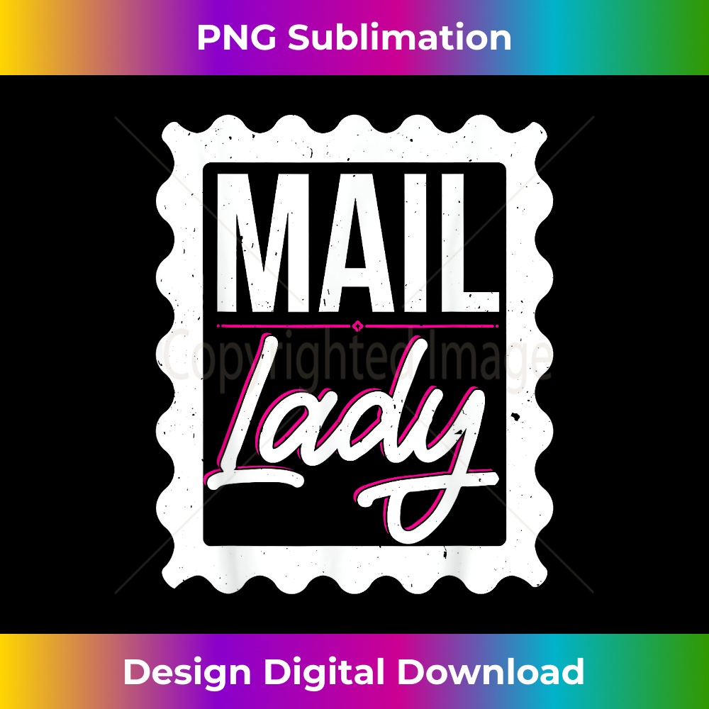Female Postal Worker Mail Lady Stamp - Bohemian Sublimation | Inspire Uplift