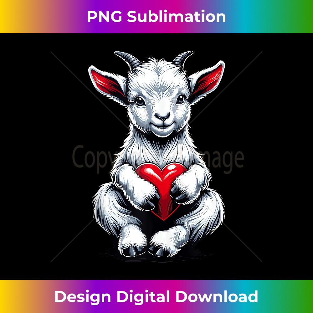 Goat Holding Heart Valentine's Day Cute Valentine - Crafted | Inspire ...