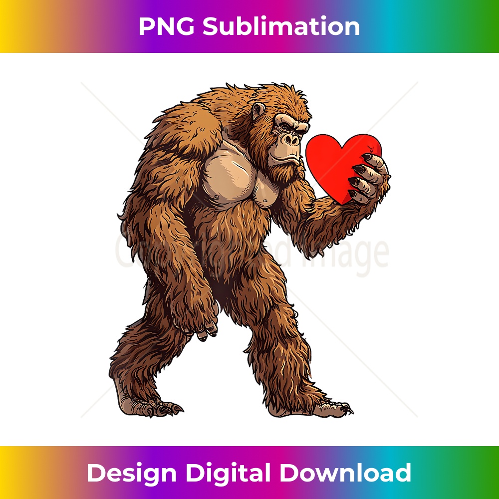 Valentines Day Sasquatch Bigfoot Hugging Heart Boys Girls - | Inspire ...
