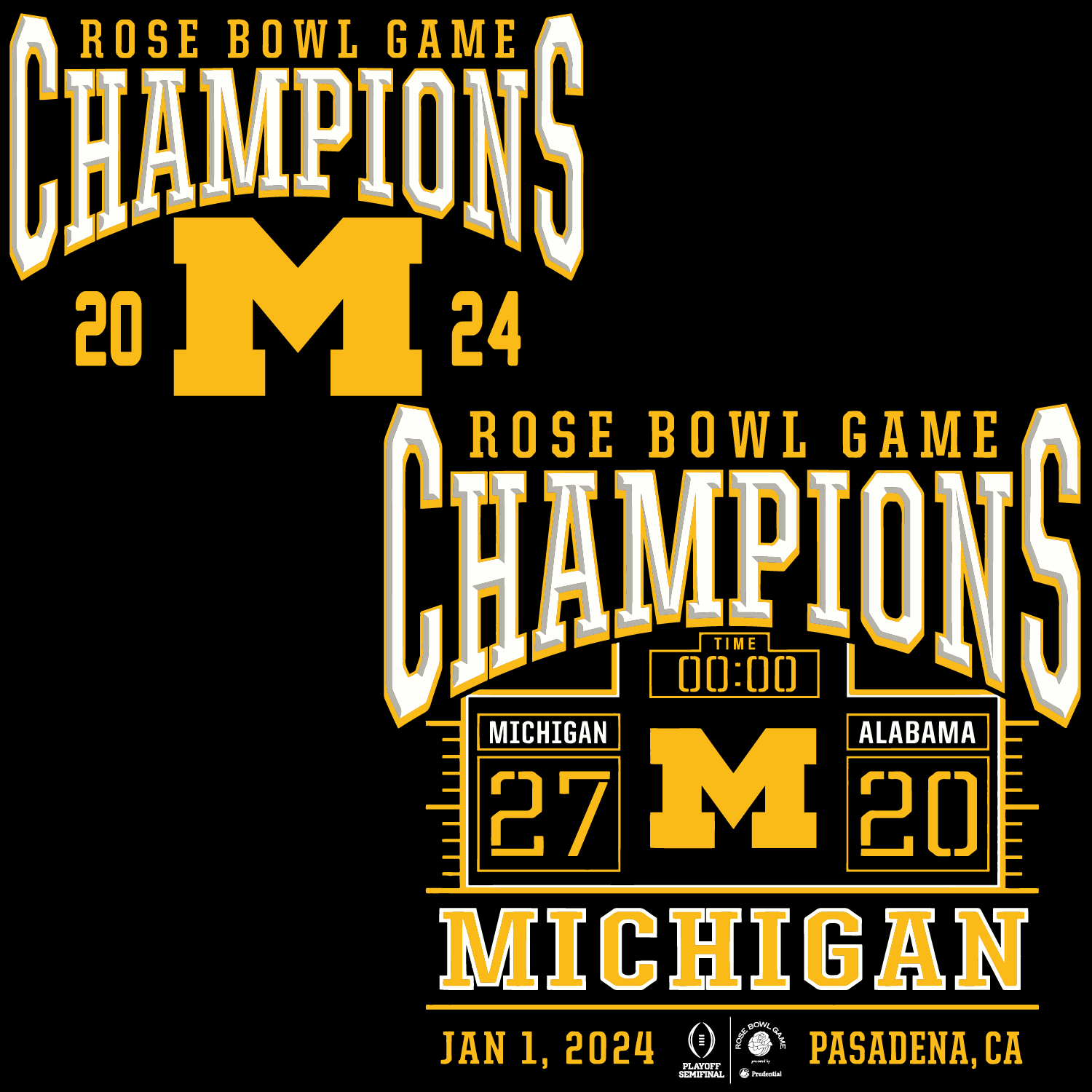 Michigan Wolverines Rose Bowl Game Champions SVG | Inspire Uplift