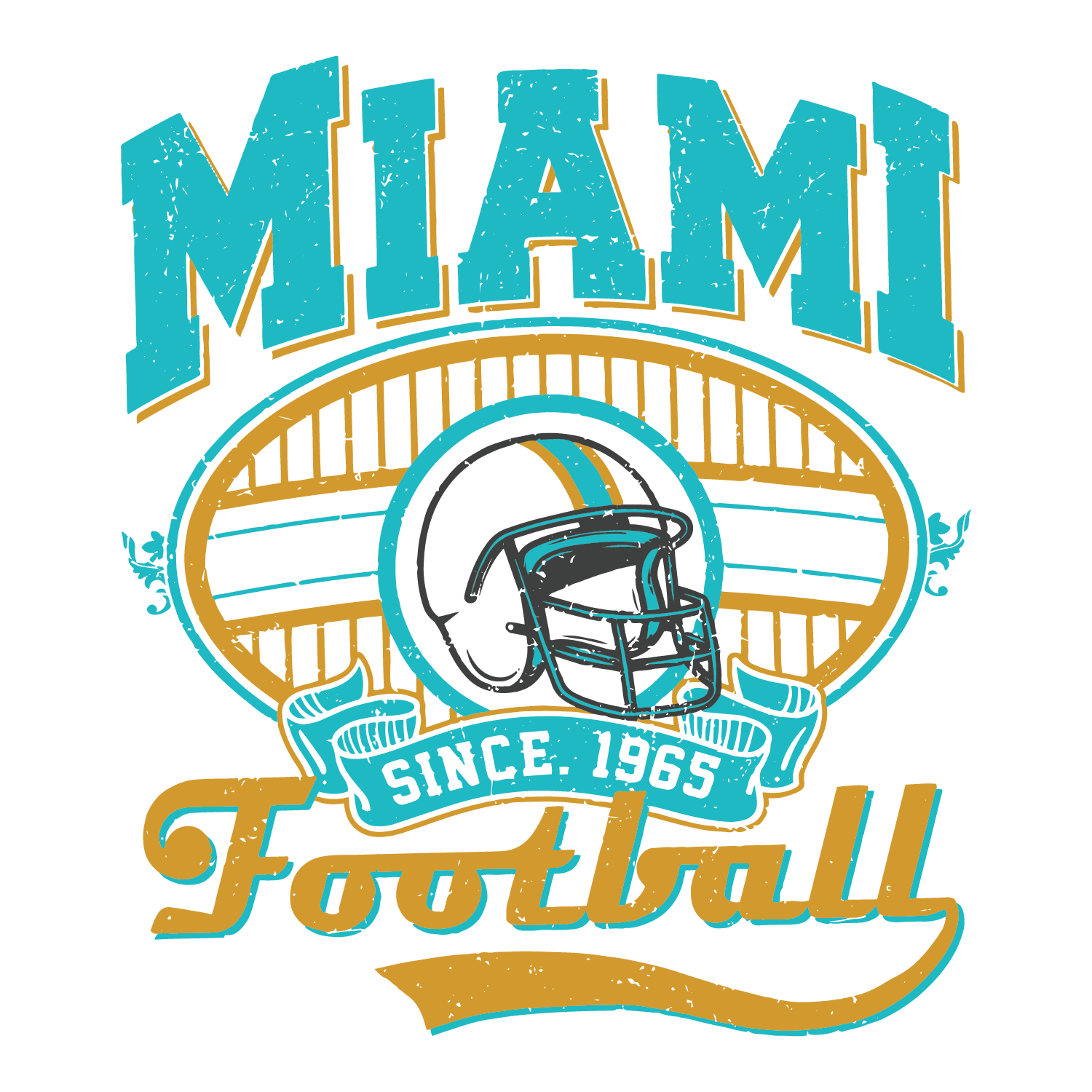 Miami Football Helmet Since 1965 SVG | Inspire Uplift
