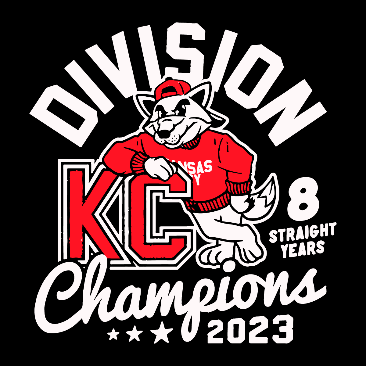 Kc Wolf 8 Straight Years Champions 2023 Chiefs SVG | Inspire Uplift