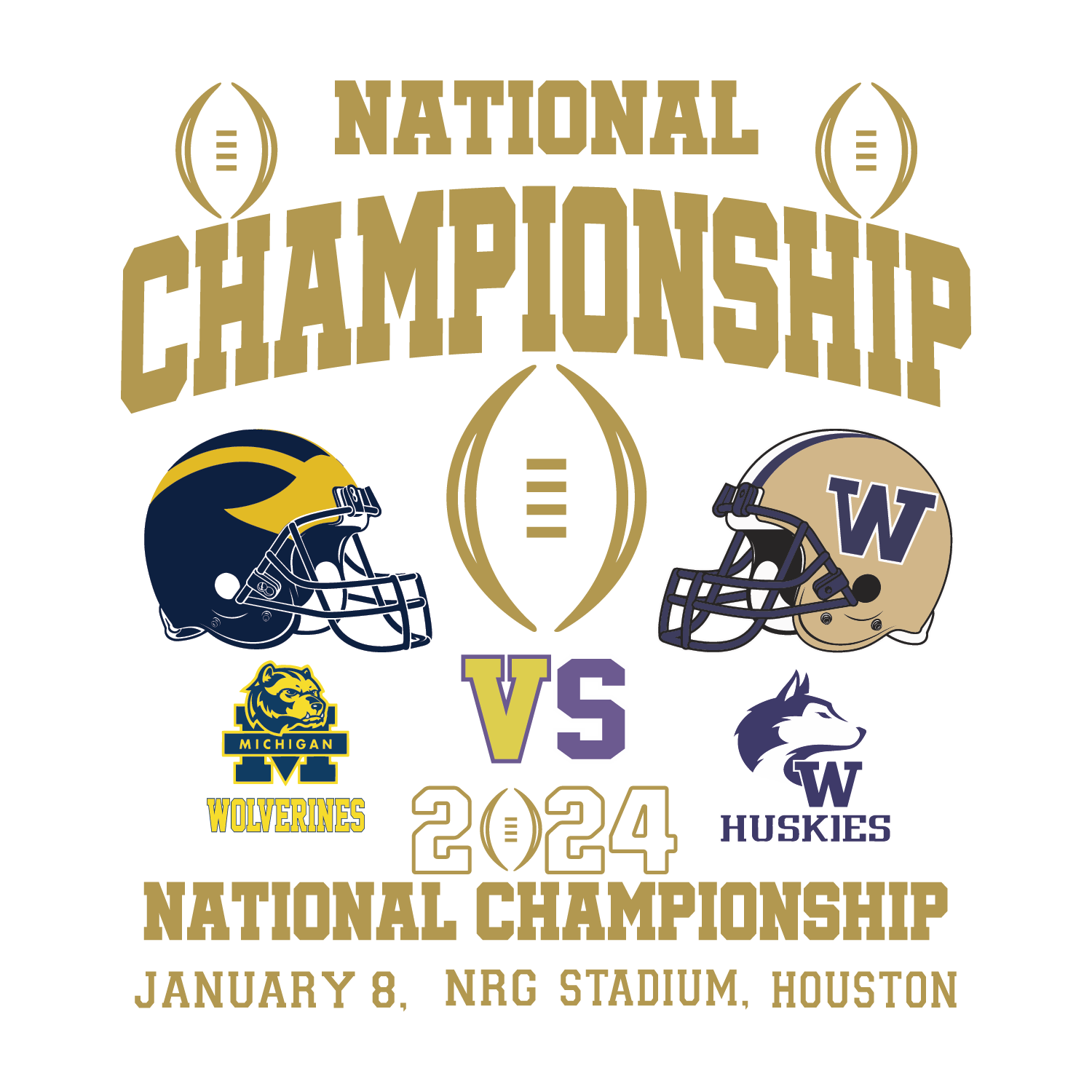 National Championship 2024 Michigan Vs Washington SVG - Inspire Uplift