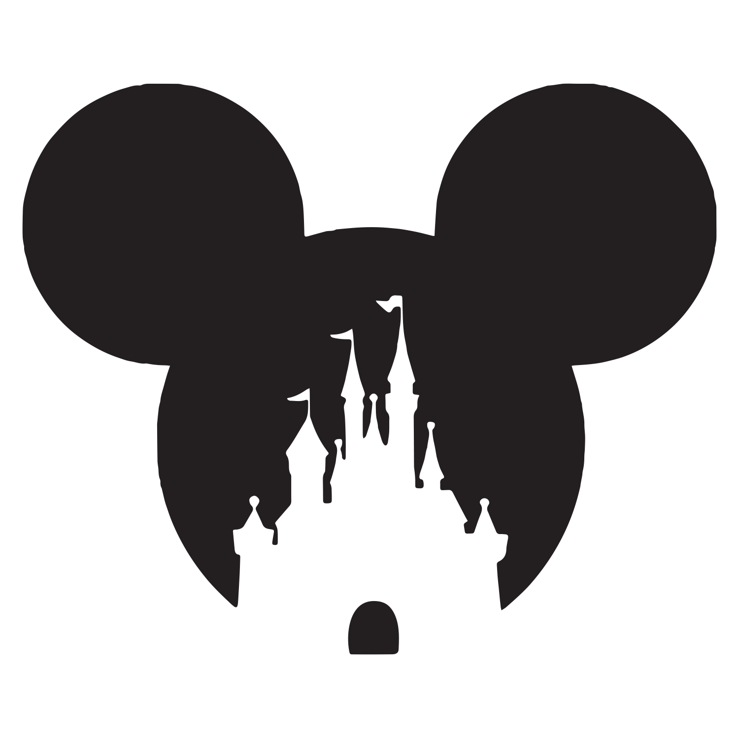 Mickey Mouse Head Disney Castle SVG Dxf Eps Pdf PNG Cricut C | Inspire ...