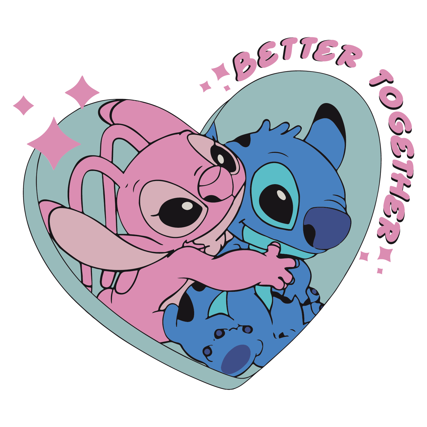 Stitch Angel Better Together Valentine SVG | Inspire Uplift