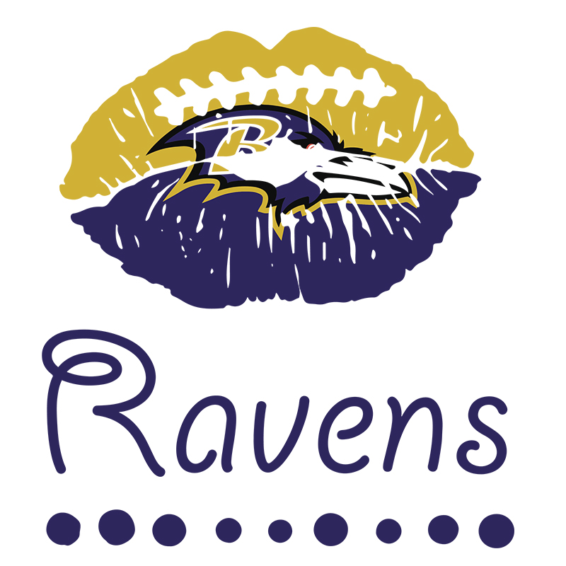 Baltimore Ravens Sexy Lips Football Logo SVG | Inspire Uplift