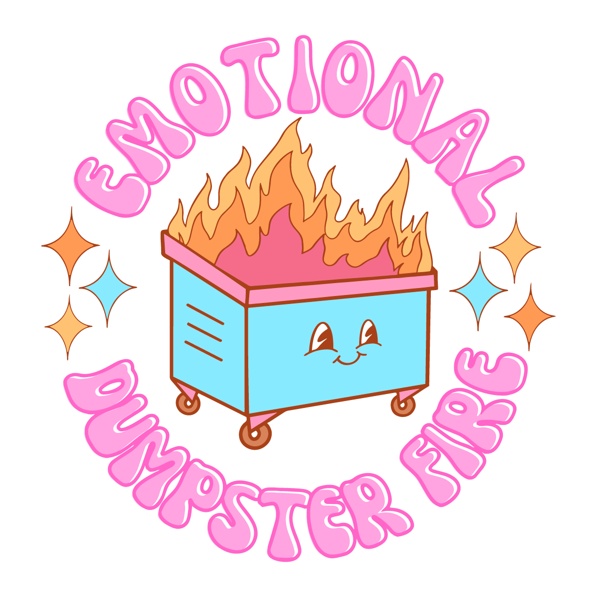Emotional Dumpster Fire Mental Health SVG | Inspire Uplift