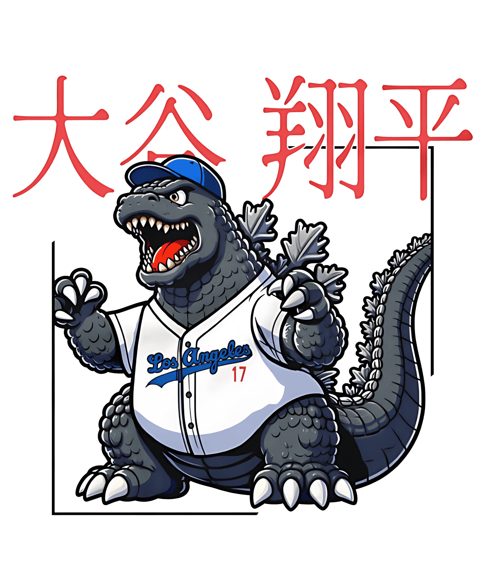 Retro Shohei Ohtani Godzilla Png - Inspire Uplift