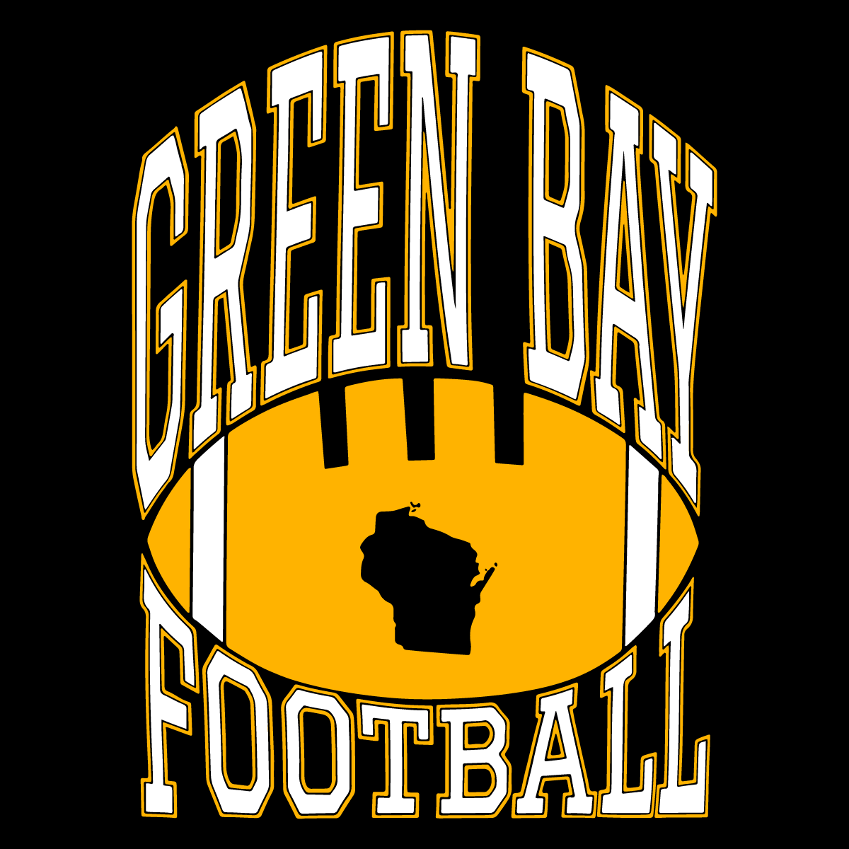 Green Bay Football Map SVG Cricut Digital Download | Inspire Uplift