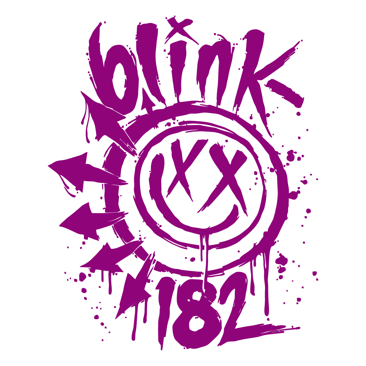 Retro Blink 182 2024 Tour Smiley Face SVG | Inspire Uplift