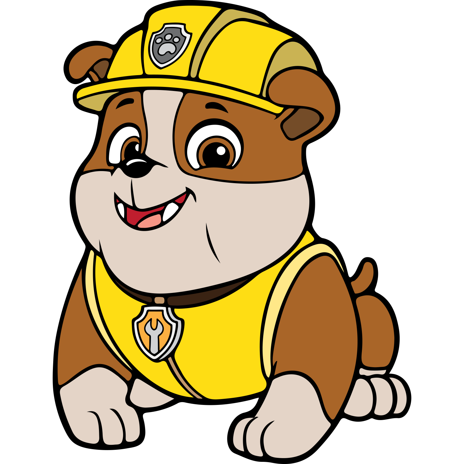 Rubble Paw Patrol Svg Paw Patrol Clipart Cartoon Paw Svg Dog | Inspire ...