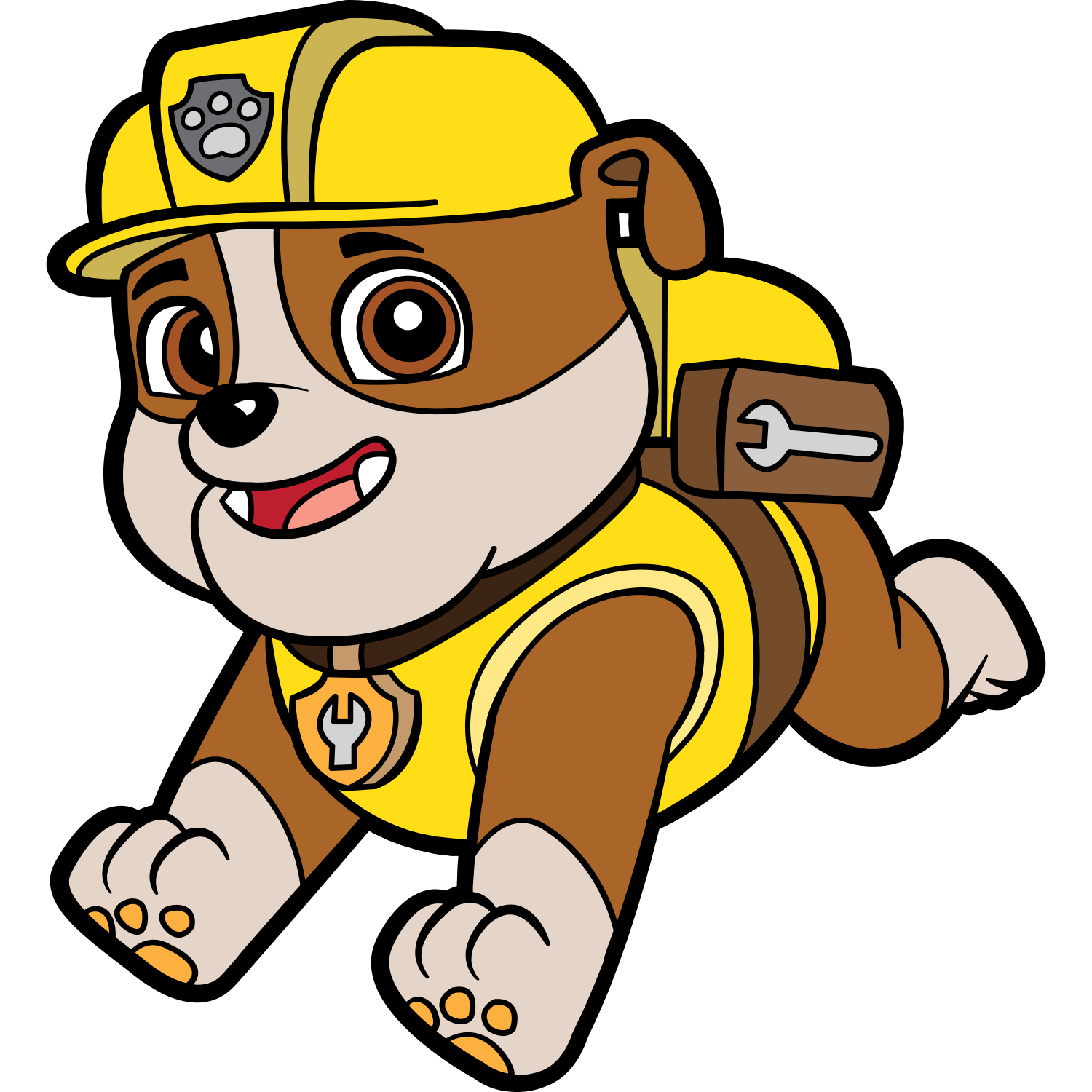 Rubble Paw Patrol Svg Paw Patrol Clipart Cartoon Paw Svg Dog | Inspire ...
