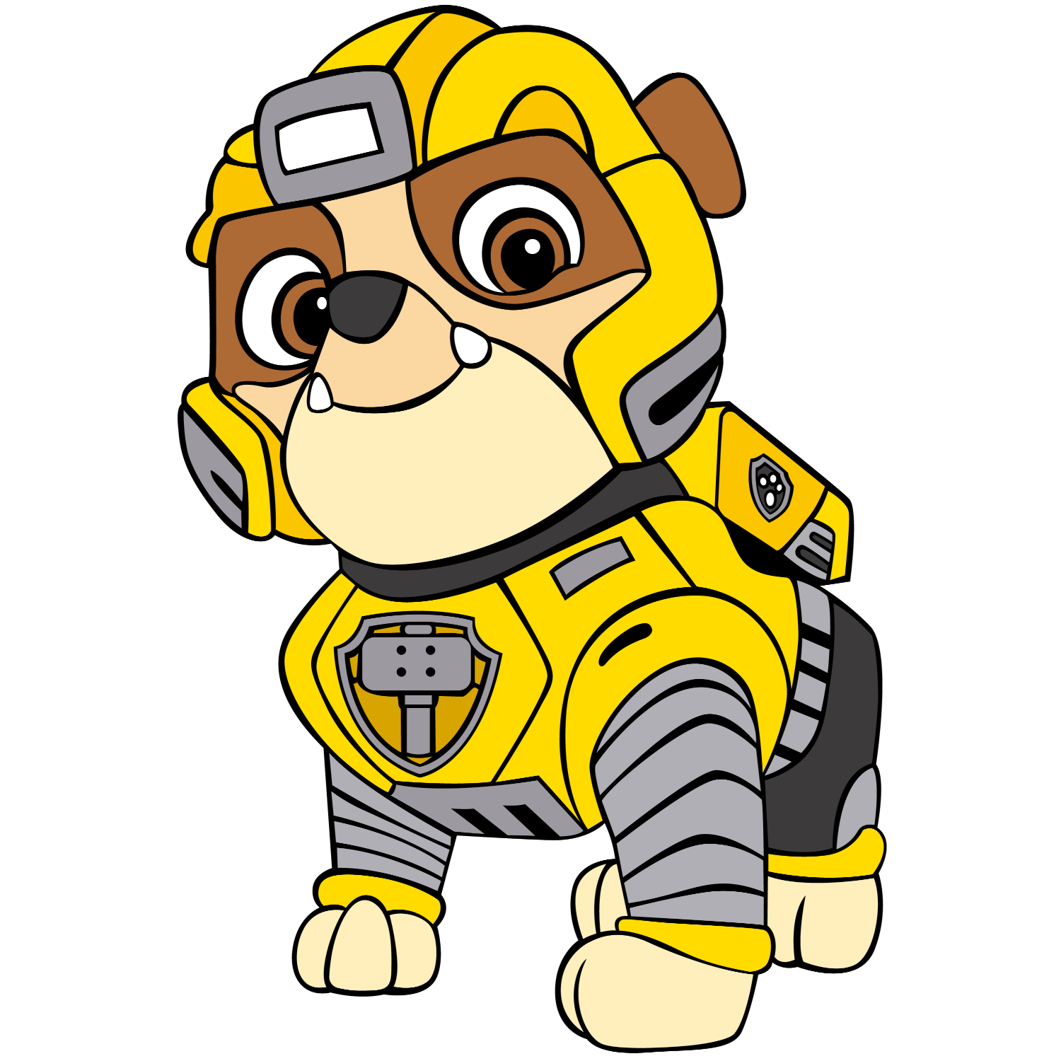 Rubble Mighty Pups Paw Patrol Svg Paw Patrol Clipart Cartoon | Inspire ...