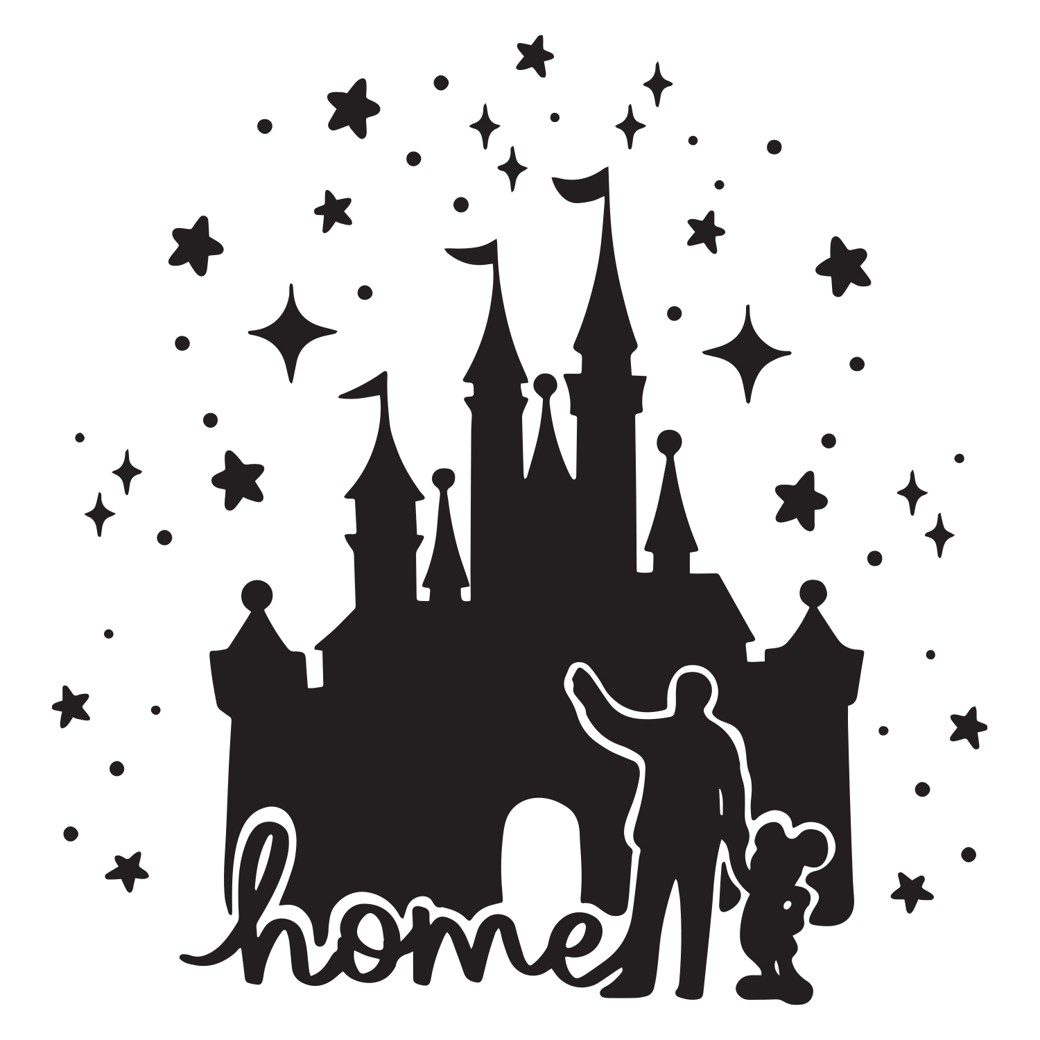 Castle Svg Disneey Svg Home Svg Sitckers Svg Png Clipart Cut | Inspire ...
