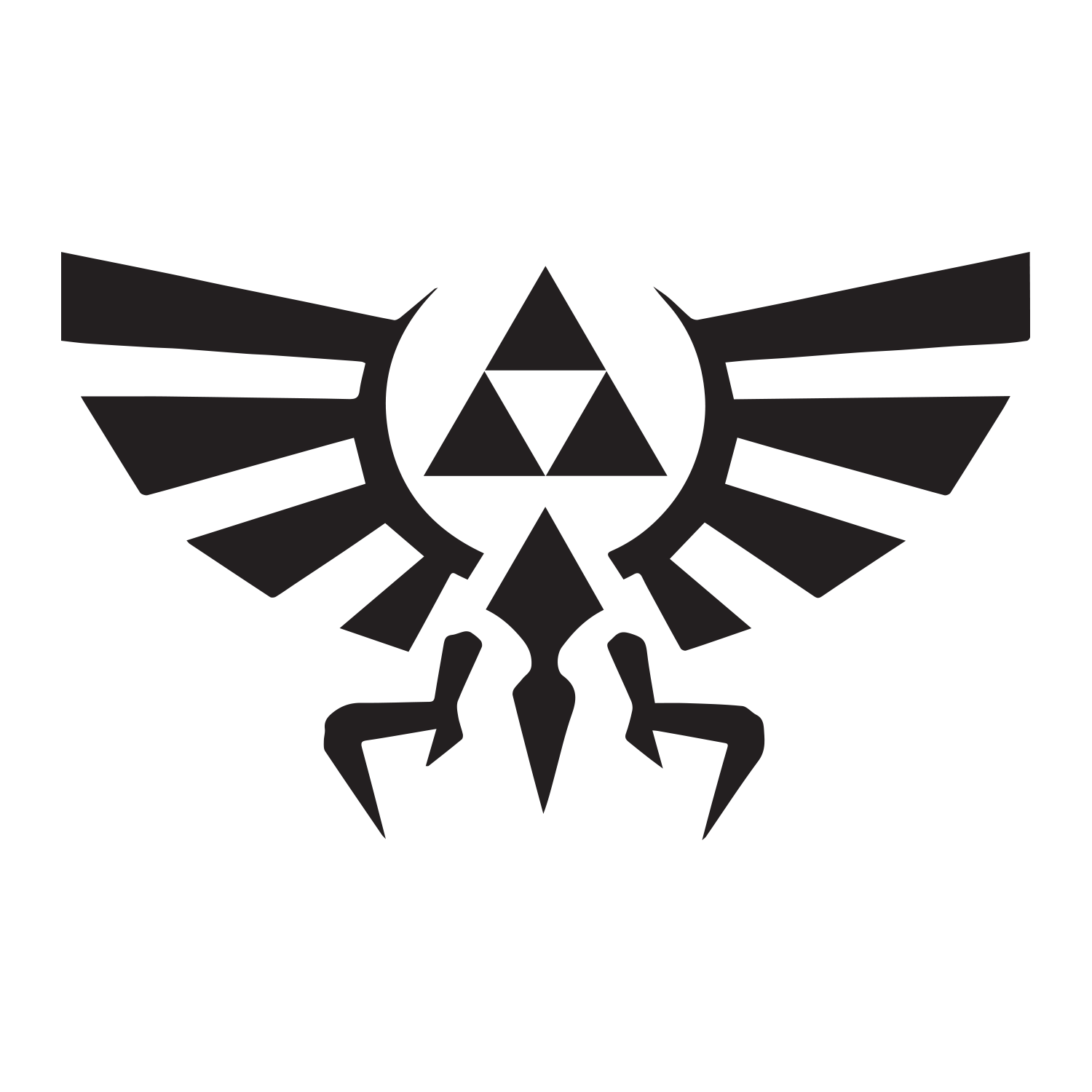 Hyrule Royal Crest Triforce Legend Of Zelda Svg File Video G | Inspire ...