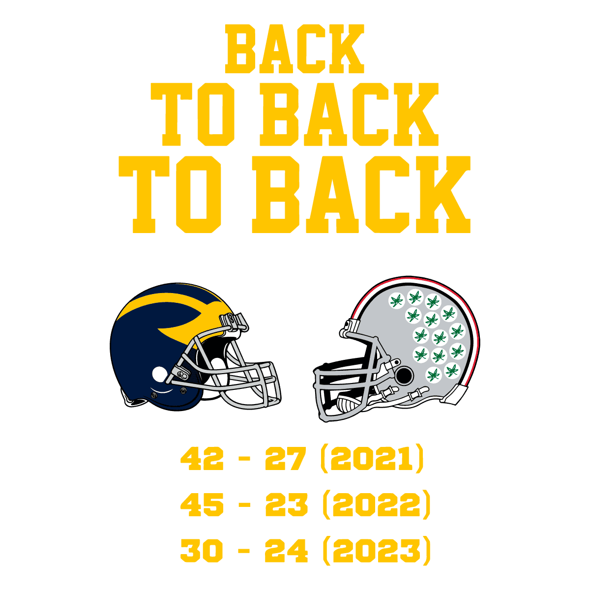 Michigan Wolverines Football Back To Back SVG | Inspire Uplift