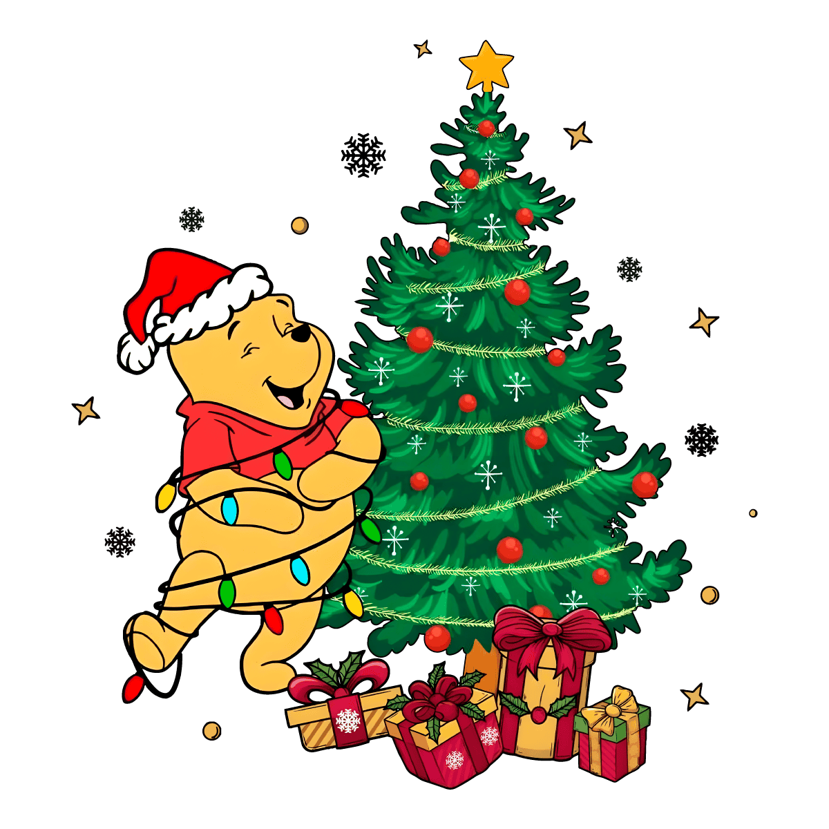 Winnie The Pooh Christmas Tree PNG | Inspire Uplift