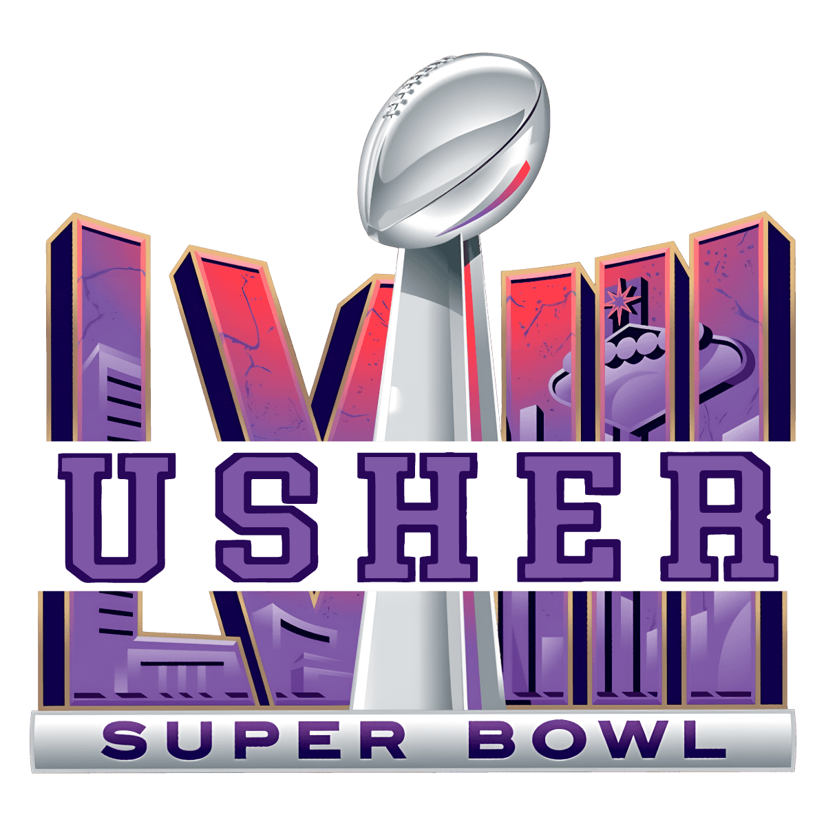 Ussher Super Bowl Halftime Show PNG | Inspire Uplift